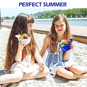 RONRONS 12 Pieces Baseball Helmet Ice Cream Bowls 8 oz Mini Baseball Cap Snack Bowls Plastic Sundae Bowl Kids Chip Cups for Party Dessert Supplies