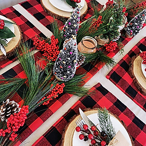 6.6 feet Artificial Christmas Pine Garland with Berries Pinecones Cypress Winter Greenery Garland for Holiday Season Mantel Fireplace Table Runner Centerpiece Decoration