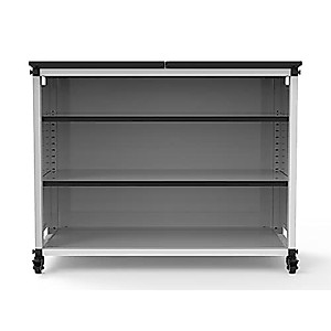 Offex Modular Classroom Storage Bookshelf/Teachers Cabinet - Wide Module with Casters and Tabletop