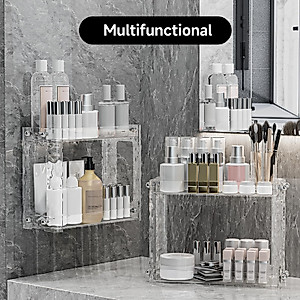 Makeup Organizer,Vanity Wall Mounted,Bathroom Countertop Tray,Cosmetic Tray,Cosmetic Organizer Holder,Bathroom Organizer,Bathroom Counter Stand,Countertop Organizer