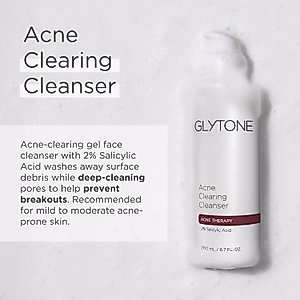 Glytone Acne Treatment For Face With Salicylic Acid Cleanser, Acne Cleanser, Skin Care Acne Wash Face Cleanser Oil Free