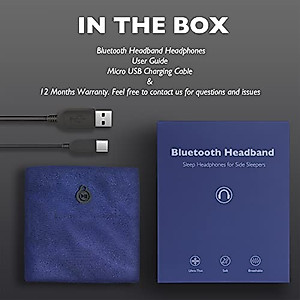 Mixiba Sleep Headphones Bluetooth Headband, Bluetooth Headband for Sleeping, Sleep Mask for Side Sleepers, Wireless Sleep Headphones for Meditation, Yoga, Insomnia, Travel, Workout, Running