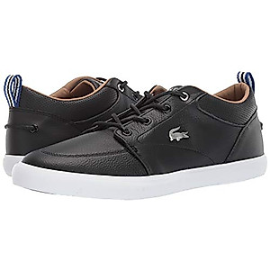 Lacoste Men's Bayliss Sneaker, Black//White, 10.5 Medium US