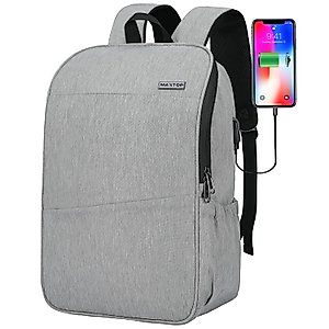 MAXTOP Deep Storage Laptop Backpack with USB Charging Port[Water Resistant] College Computer Bookbag Fits 16 Inch Laptop