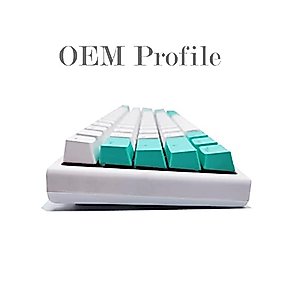 XVX PBT Keycaps - Keycaps 60 Percent, Suitable for GK61/RK61/Anne/Ducky/DK61 Mechanical Keyboard, Double Shot Backlit OEM Profile PBT Keycaps Set, with keycap Pulle (OEM Profile, Tiffany Color)