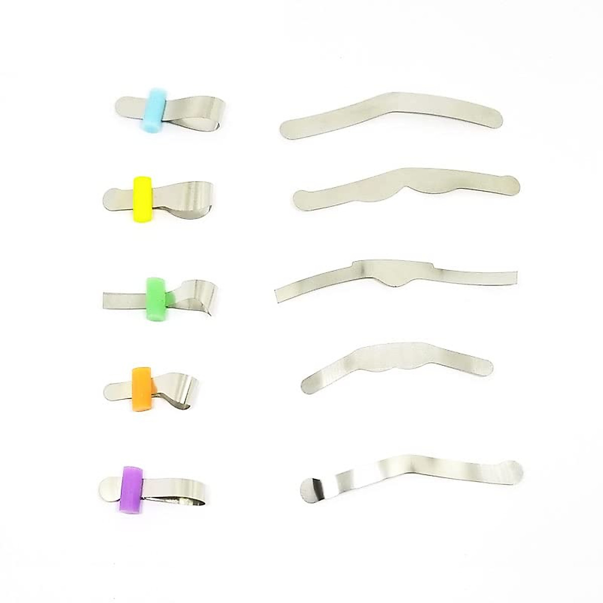 TEPTOARCH Lab Forming Sheet 50pcs/Box Orthodontic Sectional Contoured Metal Matrice Polyester Dentist Material for Adult/Child