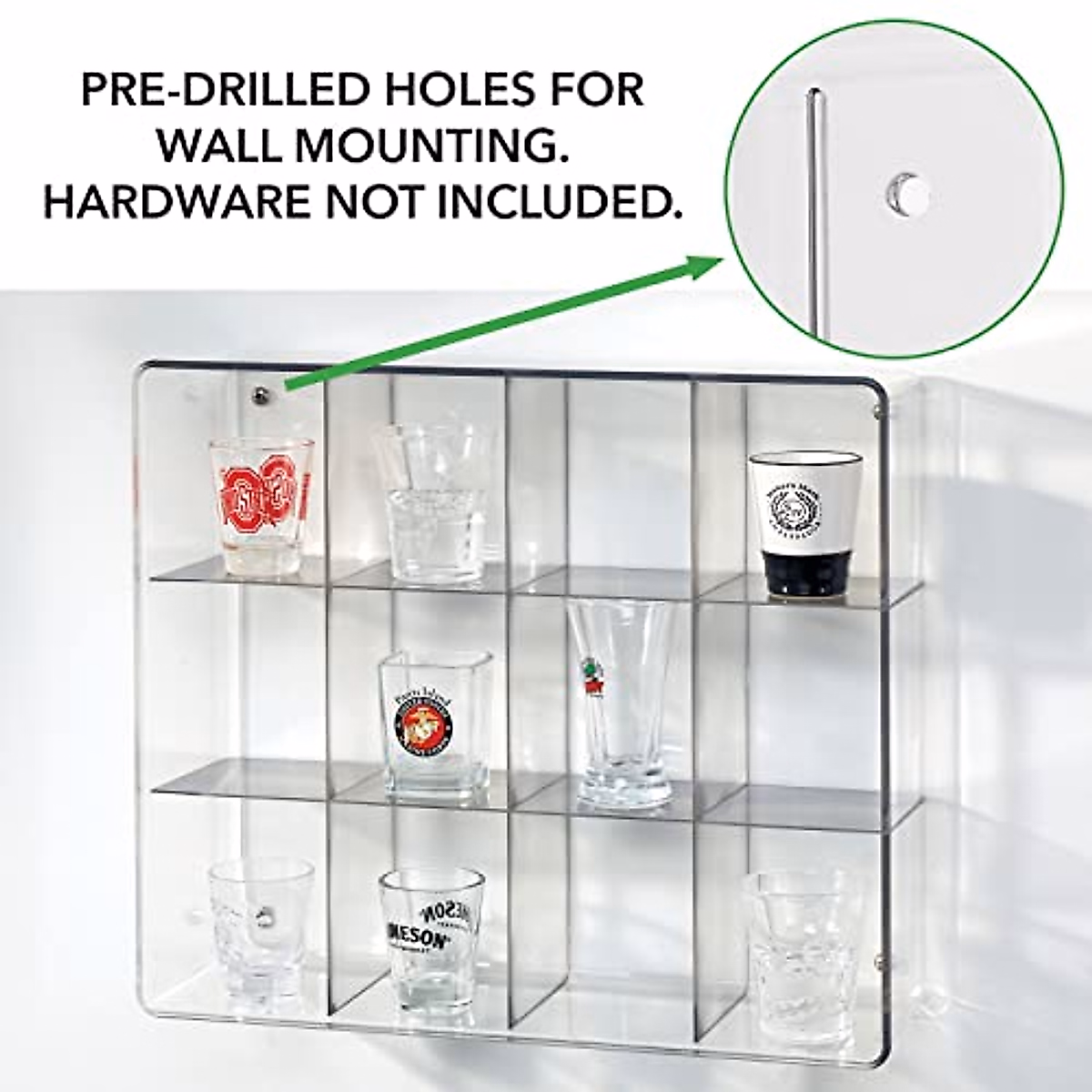 mDesign Plastic 12 Compartment Divided Drawer and Closet Storage Bin - Organizer for Scarves, Socks, Ties Bras, and Underwear - Dress Drawer Organizer, Shelf Organization - Lumiere Collection - Clear