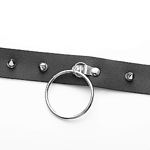 ACEDRE Fashion Women Men Cool Punk Goth Metal Spike Studded Link Leather Collar Choker Necklace