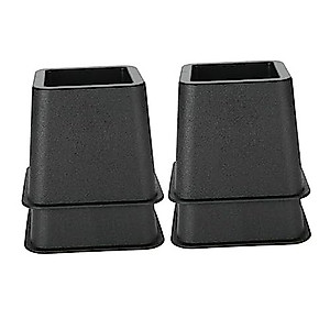 DOITOOL 4pcs Table Leg Protectors Silicone Table Protector Carpet Protector for Furniture Legs Heavy Duty Furniture Lifter Mattress Risers Square Bumper Protective Agent Heightener Floor