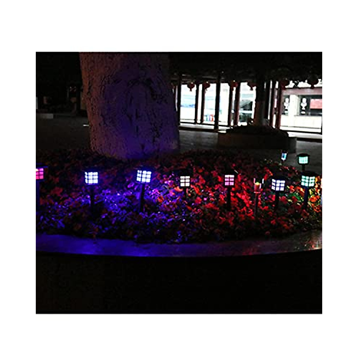 NEWOTE Outdoor Solar Pathway Lights Waterproof 2-Packs Outside LED Decorative Lights Landscape Lighting for Yard Patio Driveway Garden (RGB)