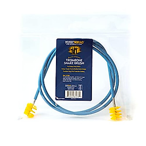MusicNomad Premium Trombone Snake Cleaning Brush, Vinyl Free, Waterproof, Uncoils Straight (44 in/112cm) (MN762)