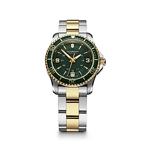 Victorniox Men's 241612 Maverick Two-Tone Green Stainless Steel Watch
