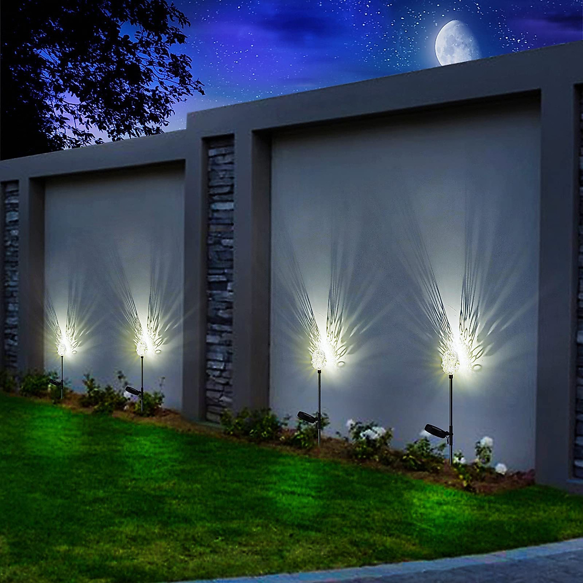 Solar Outdoor Lights 2 Packs,Garden Decor Pathway Lights Anzid Landscape Lighting Waterproof for Outside Backyard Fence Lawn Patio