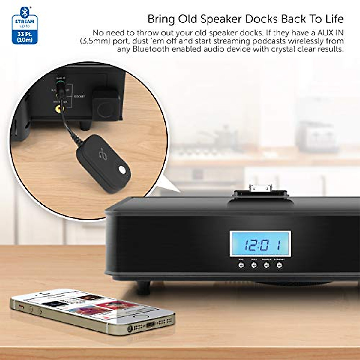 Aluratek Bluetooth Headset for Smart Phones - Blue