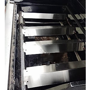 Htanch SN3321 (4-Pack) SA5591(4-Pack) 16" Heat Plates and Burner Replacement for Charbroil 463248108, 463260207, 463260707, 463261107, 463261607, 463268008, 463268606, 463268706, 466248108, 466268008