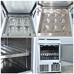 Kolice Commercial 9 Drums/6 Pans Ice Cream Showcase Freezer,Desktop Ice Cream Showcase,Tabletop Ice Cream Display Showcase