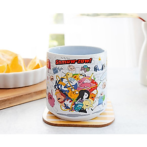 Adventure Time Characters Single Stackable Ceramic Mug | Coffee Cup For Tea, Espresso, Cocoa | Holds 13 Ounces