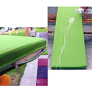 Water-Resistant Bench Cushion Settee Cushions with Ties, Outdoor Indoor Seat Cushion Bench Mat Bench Cushions for Garden Patio Furniture Balcony Swing Dining,43x15.7x2in,Blue