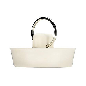 Danco 1-1/2 inch Rubber Drain Stopper, White, Carded, 80227