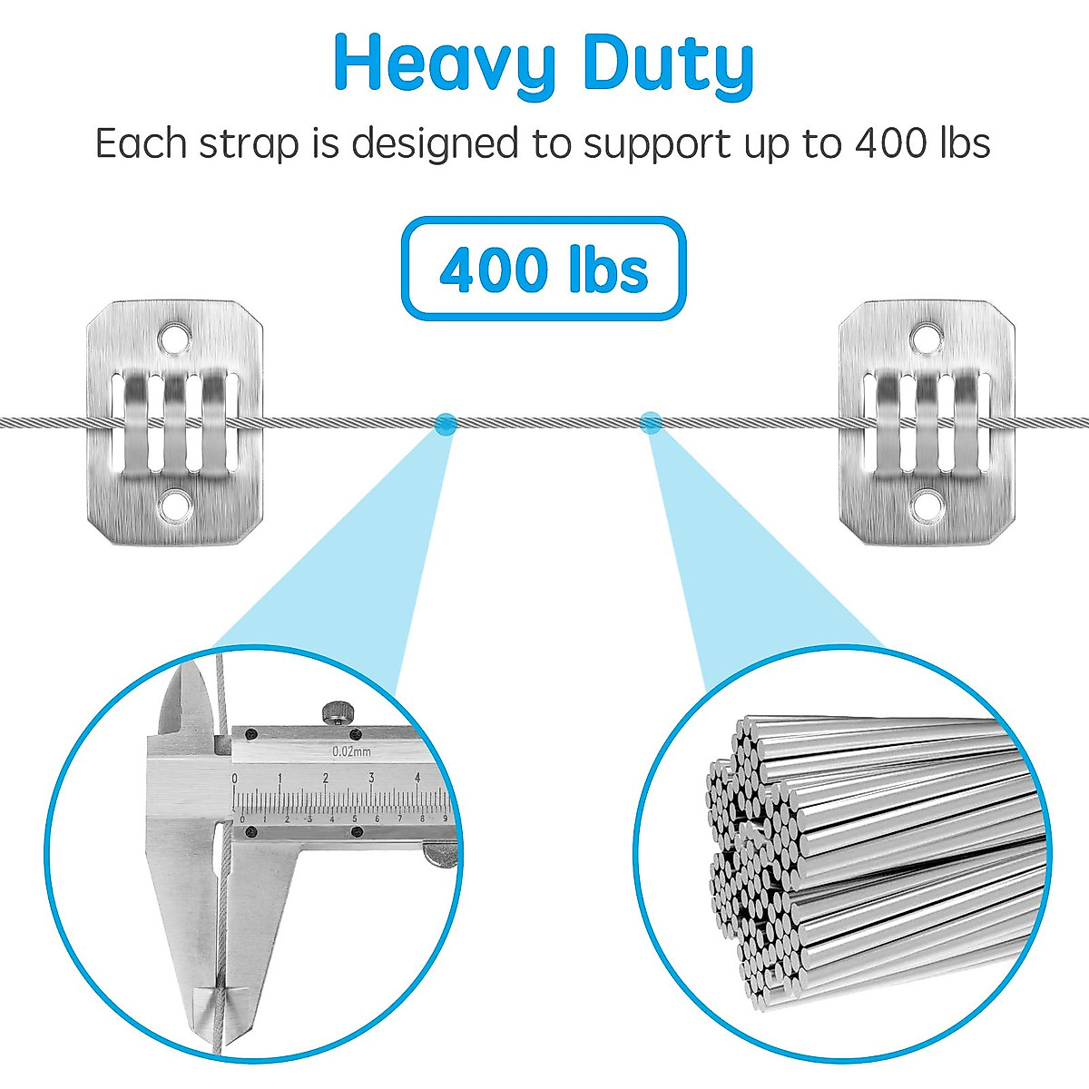 Furniture Anchors (6 Pack) Metal Anti Tip Furniture Straps for Baby Proofing Adjustable Child Safety Wall Furniture Anchors Kit