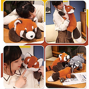 INSTITIZER Red Panda Weighted Stuffed Animals,11.8 Inch Red Panda Plush Toy Doll,Stuffed Red Panda Plush Pillow Cute Weighted Red Panda Plushies Toys for Kids Boys Girls Birthday Gift