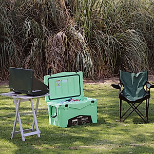 Xspec 60 Quart Roto Molded High Performance Camping Cooler Ice Chest | Pro Tough Durable Outdoor Ice Chest, Seafoam