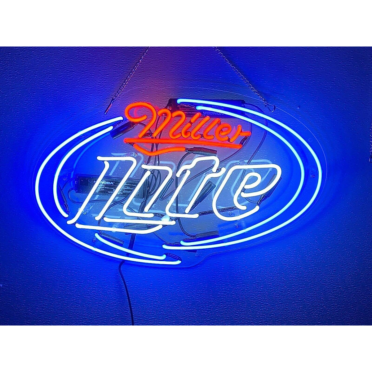 Queen Sense 20" Millers Lite Neon Sign Acrylic Beer Pub Bar Handmade Wall Decor Neon Light A120MLLA2