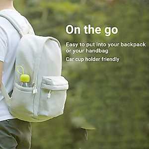 emoi BPA Free Water Bottle, 12oz/360ml Cute Water Bottle with Carrying Strap, Ideal for Kids Boys Girls Students Women Healthy Hydration-Green