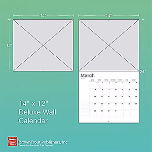 Kitchen 2022 14 x 12 Inch Monthly Deluxe Wall Calendar with Foil Stamped Cover, Cooking Home