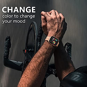 GEAK Compatible with Apple Watch Case 38mm, Apple Watch Screen Protector 38mm, Full Coverage Hard PC Bumper Protective Cover for iWatch SE Series 3/2/1 Women Men 4pack Black/Clear/Rose Gold/Silver