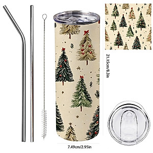 Medpol rustic christmas theme insulated tumblers coffee cup Gift，rustic christmas theme Drinking Glasses-Tea Cup-Coffee Mug tumbler with lid and straw 20 oz insulated tumbler cups