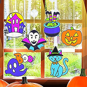 JOYIN Halloween 18 PCS Window Sun Catchers DIY Paint Art and Craft Kit, Art Project Set