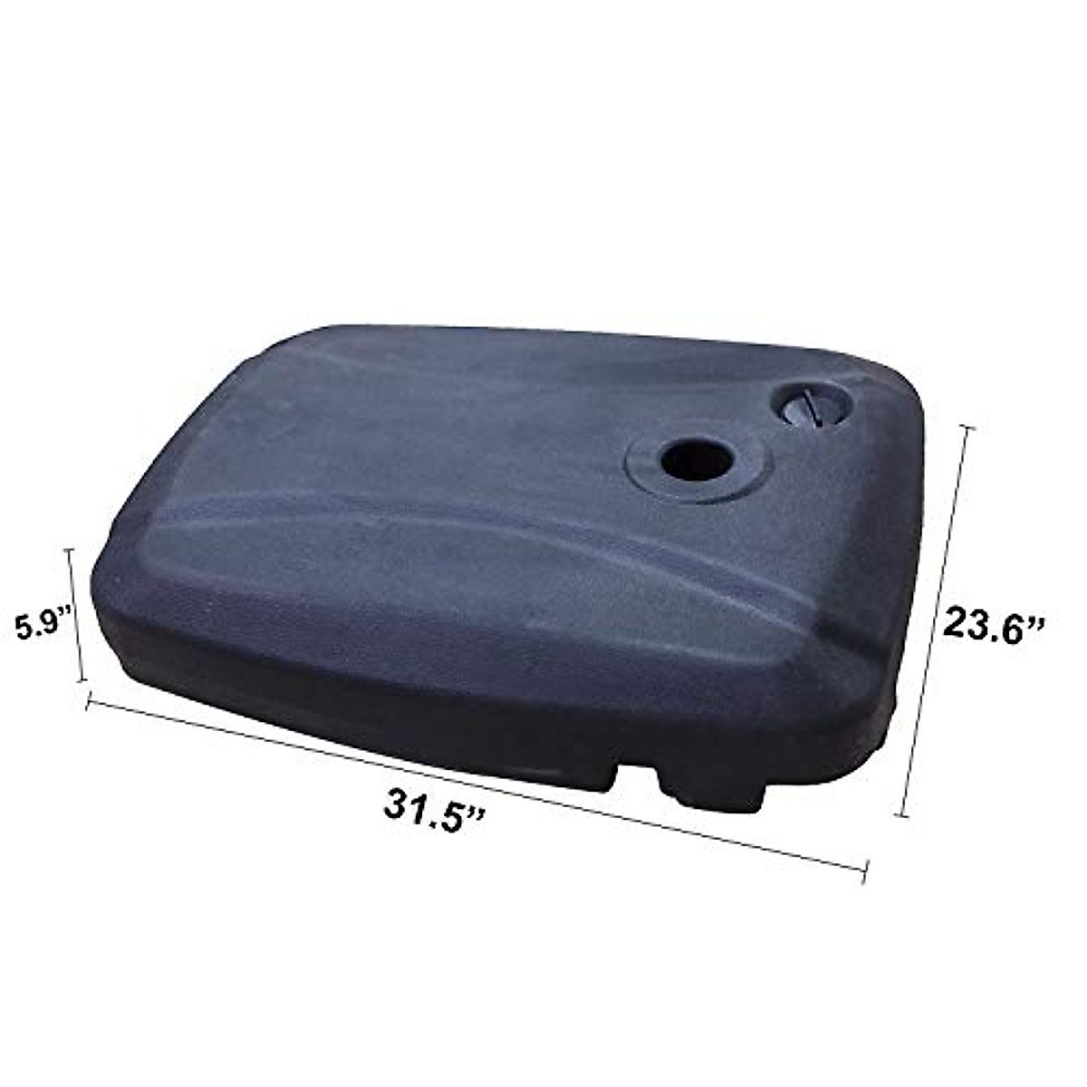 Festival Depot Patio Umbrella Base Outdoor 150 LB Weight Water Filled Plastic Stand Matching Cantilever Sun Umbrella Suit for Outside Deck Porch Garden Lawn, Black (Big-70L)