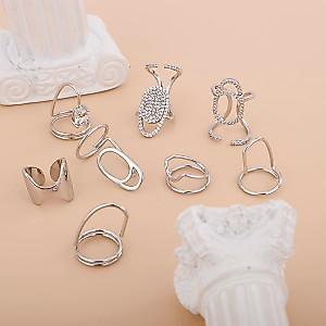 Rumtock Boho Finger Knuckle Silver Ring Jewelry Simple Fashion Ring for Women Girls