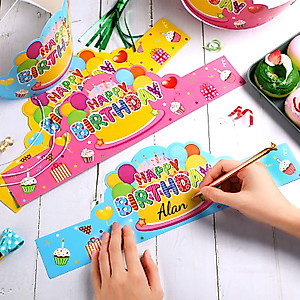 Yunsailing 36 Pcs Colorful Party Crowns - Classroom Gifts and Birthday Hats for Kids