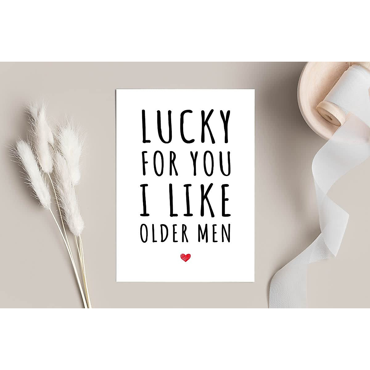 Emily gift Lucky For You - I Like Older Men - Happy Birthday Card - Card For Husband - Funny Birthday Card - Sarcastic Birthday Card