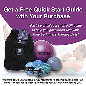 Tune Up Fitness – Coregeous Ball | Psoas Release, Abdominal, Belly & Lower Back Massager | Therapy Stretch Ball for Lower Back Pain, Stress & Digestive Relief, Improved Breathing & Sleep (Iris)