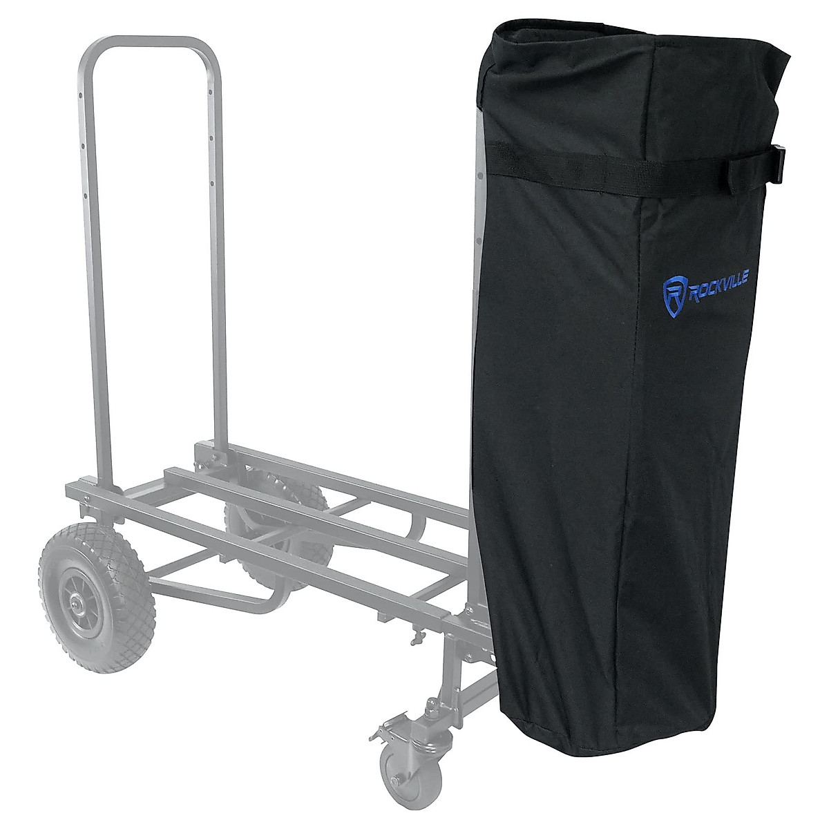 Rockville Rock Cart Pro DJ Equipment Transport Roller Car 700 LB Capacity Bundle with Rockville CART-Stand-Bag Tripod/Mic/Speaker Stand Bag