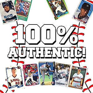 Assorted Set of 100 Baseball Trading Cards - All New Condition Cards - Perfect Starter Set for Kids, Adults, & Collectors - Potential Superstar and Hall of Fame Cards Available - Retail Packaging