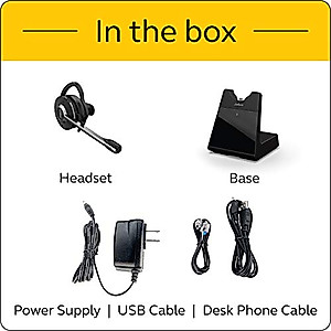 Jabra Engage 75 Wireless Headset, Convertible – Telephone Headset with Industry-Leading Wireless Performance, Advanced Noise-Cancelling Microphone, Call Center Headset with All Day Battery Life