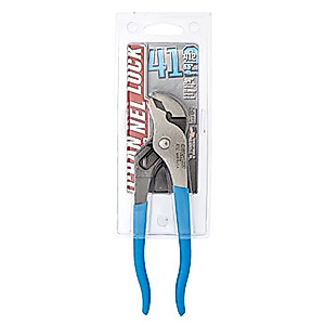 CHANNELLOCK 412 6.5-inch V-Jaw Tongue & Groove Pliers | Made in USA | 0.94-inch Jaw Capacity | Forged High Carbon Steel | More Points of Contact on Round Stock , Polished