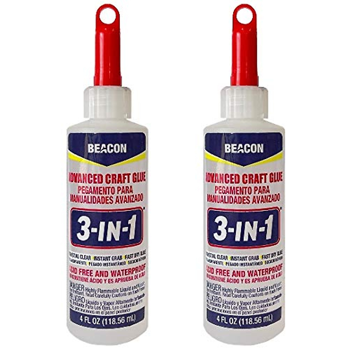 Beacon 3-in-1 Advanced Crafting Glue, 4-Ounce, 2-Pack