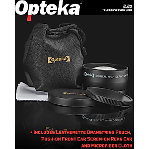Opteka 52mm 2.2X High Definition AF Telephoto Lens for Canon, Fuji, Nikon, Panasonic and Sigma Threaded Lenses