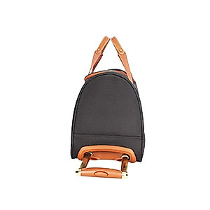 Steve Madden Designer Carry On Luggage Collection - Lightweight 20 Inch Duffel Bag- Weekender Overnight Business Travel Suitcase with 2- Rolling Spinner Wheels (Global Black)