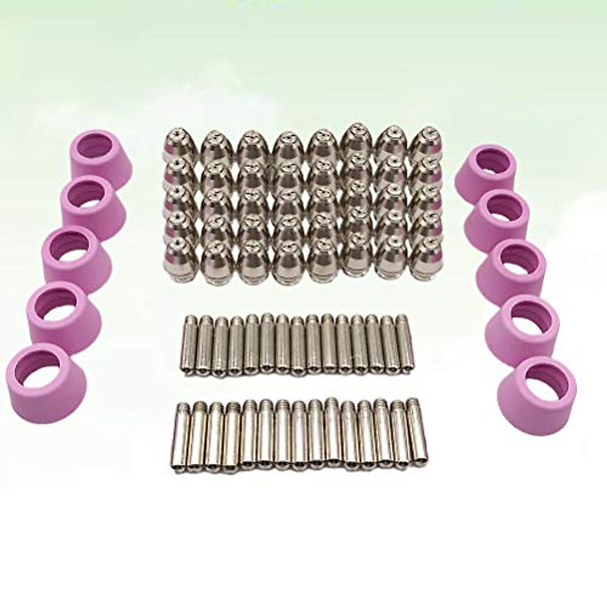 80 PCS/Set Plasma Tip Nozzle Consumables Air Plasma Cutter Suit Kit for Cutting Torch