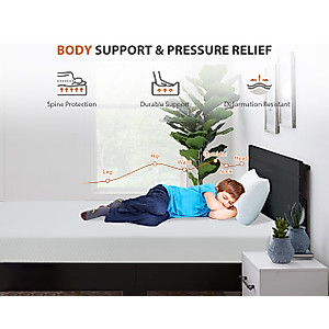 8 inch Full Size Mattress with Cover, Cooling Gel Memory Foam Full Mattress for a Cool Sleep & Pressure Relief, Medium Firm Mattress Pad Full Mattresses, Bed in a Box, CertiPUR-US Certified