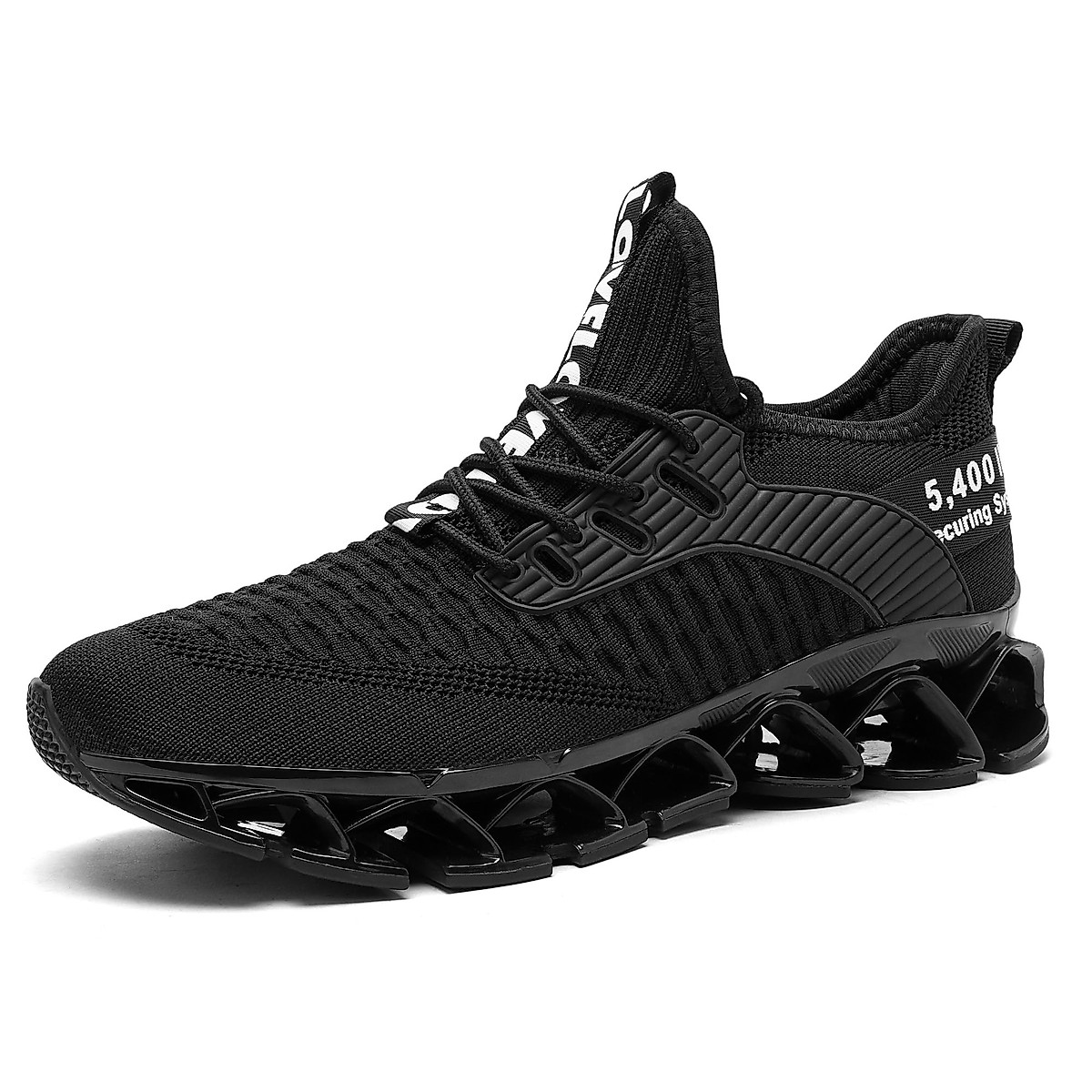 Vooncosir Women's Running Shoes Comfortable Fashion Non Slip Blade Sneakers Work Tennis Walking Sport Athletic Shoes Black