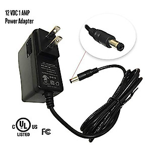 DC 12V CCTV Power Supply Adapter UL Listed AC 100~240V to DC 12V 2.1mm x 5.5mm Transformer (1A 1Pack)