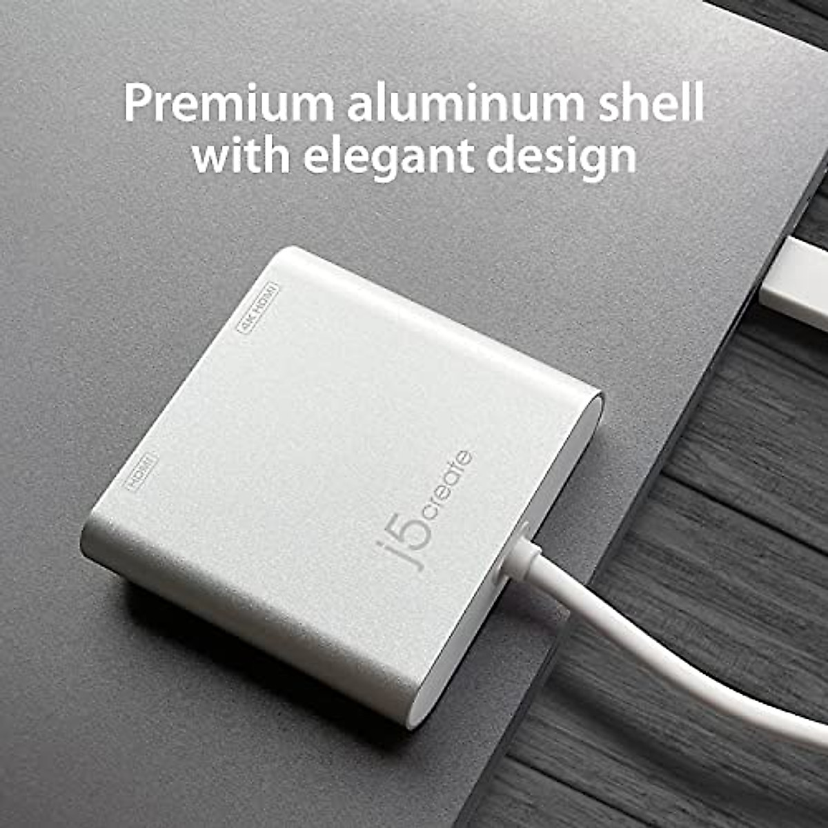 j5create USB to HDMI Adapter - Dual HDMI USB 3.0 Multi-Monitor Cable | 4K + 1080p | Compatible with Windows and macOS (JUA365)