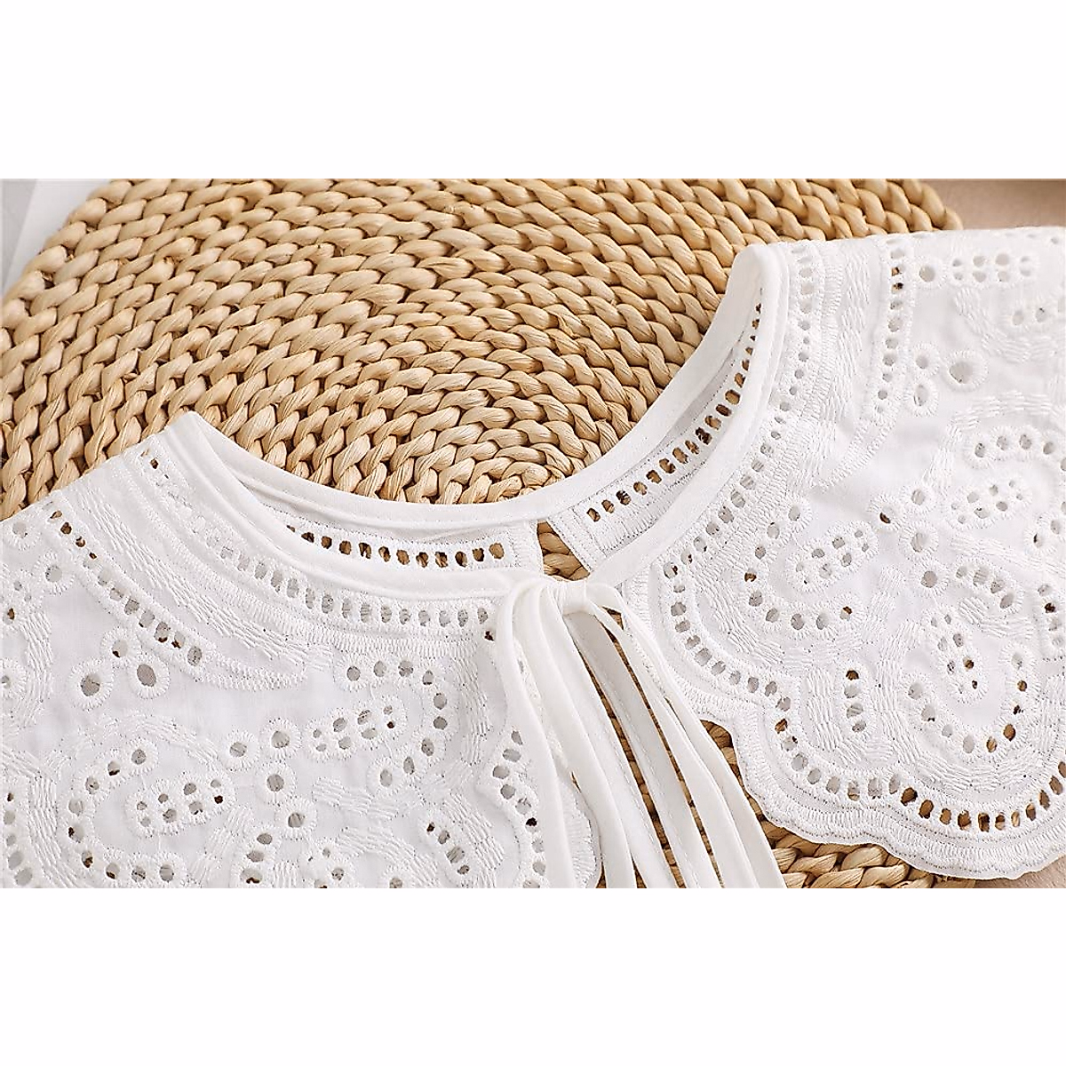 YAKEFJ Casual Decorative False Collar Detachable Dickey Collar Blouse Collar Fake Collar for Women White